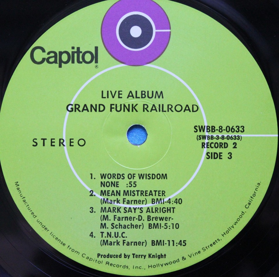 Grand Funk Railroad-Live Album-1970 Hard Rock 2LP Gatefold E/VG+ First ...