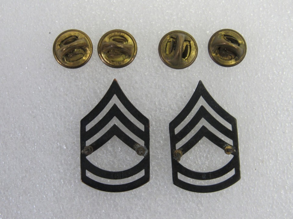 US Army Sergeant First Class SFC E-7 Black Subdued Rank Insignia Pin ...
