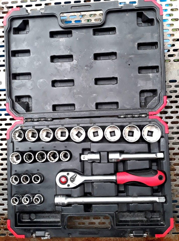 Gedore Red Socket Wrench Set 1/2" Drive Metric SW10-32mm 24pcs ...