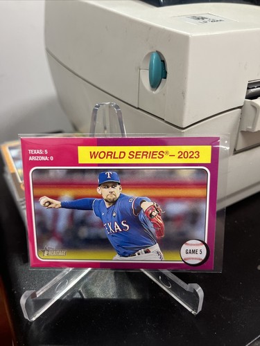 2024 Topps Heritage World Series Game 5 Rangers Win No. 466 | eBay