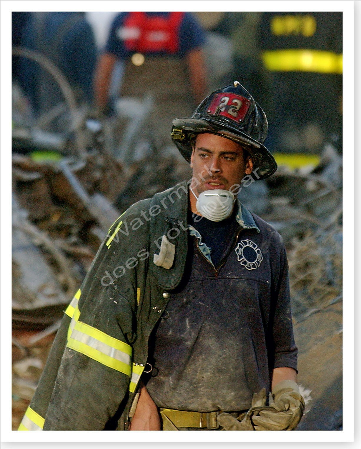 World Trade Center 9/11 Fireman 8 x 10 Ground Zero Silver Halide Photo ...