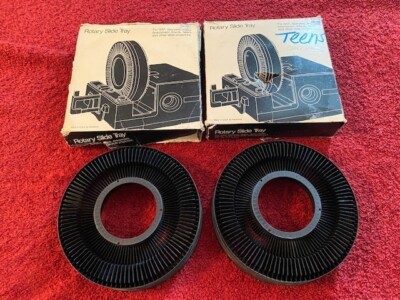 Keystone Rotary Slide Trays (X2) for 100 2x2 slides for GAF Argus many ...