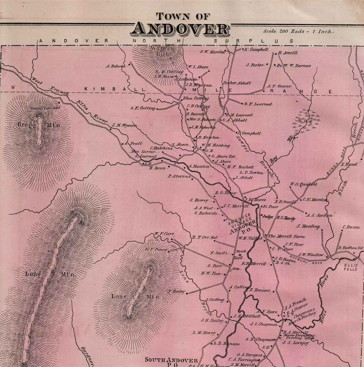 Map Of Andover Maine