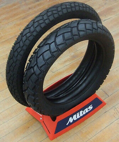 Coppia 90/90-21 54S e 130/80-17 65S Mitas MC24 M+S ENDURO-STRADALE ...