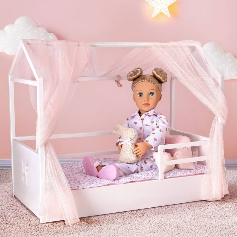 Our Generation Enchanting Canopy Bed Furniture Accessory Set for 18 ...