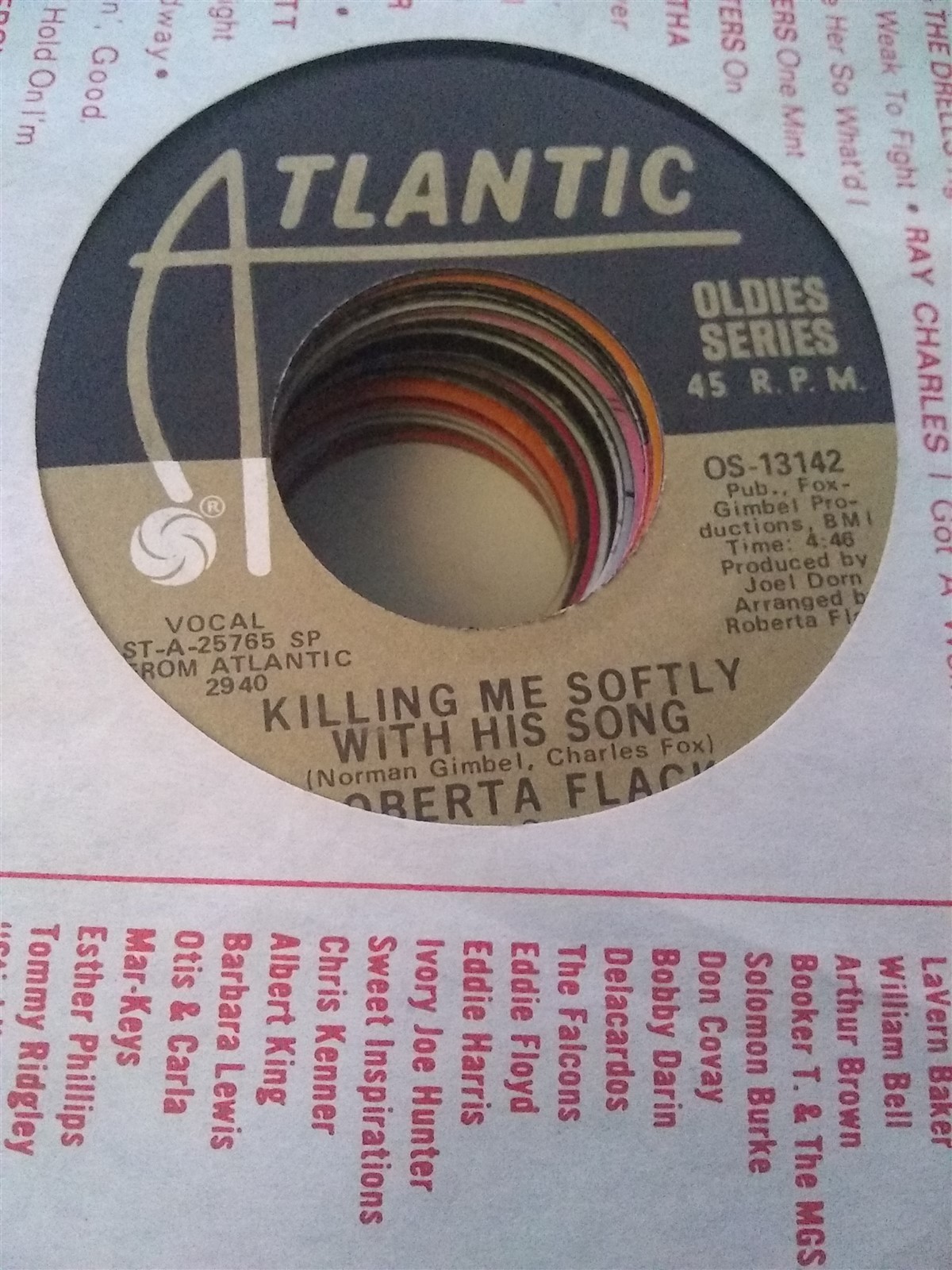 Roberta Flack, Killing Me Softly With His Song/Trade Winds ~ Atlantic ...