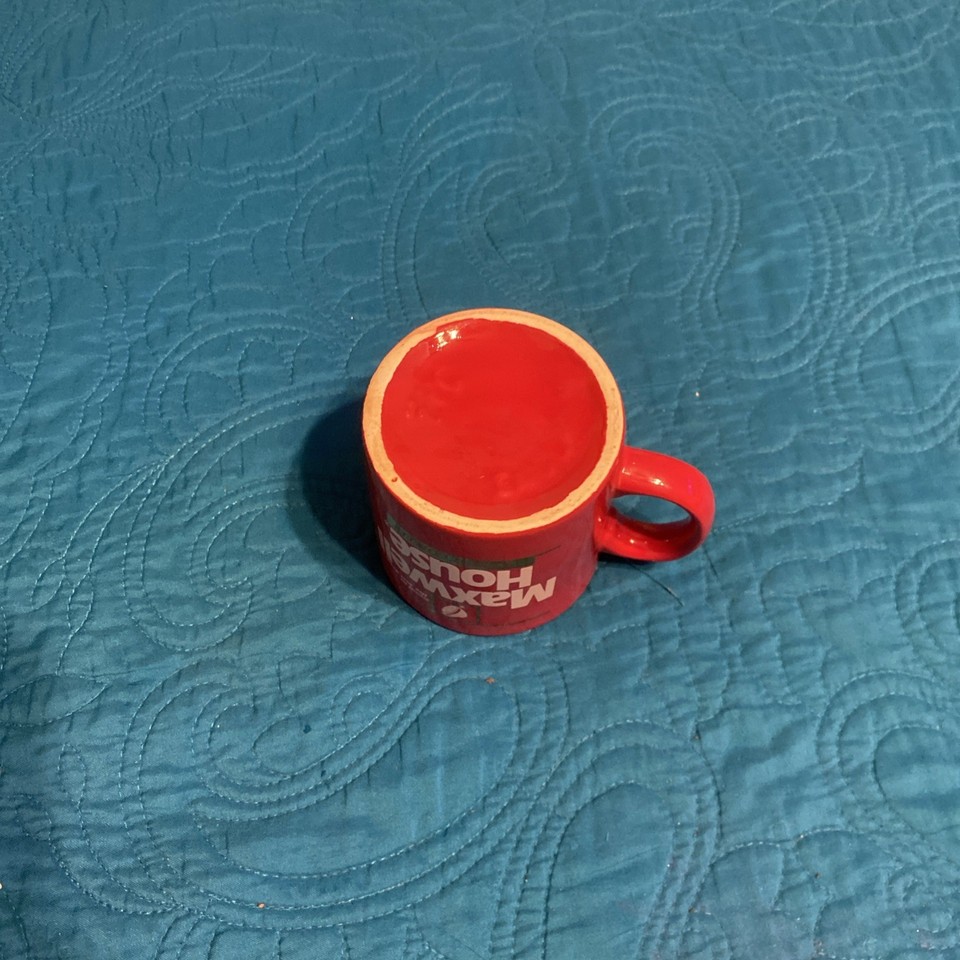Vintage Maxwell House Coffee Mug Red White Gold “Good to the Last Drop ...