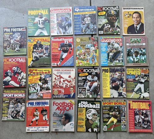 Lot of 23 Vintage NFL Pro Football Magazines from 1970’s OJ Simpson ...
