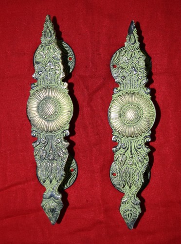 Handcraft Flower Design Brass Door Handle Royal Theme Restaurant door ...