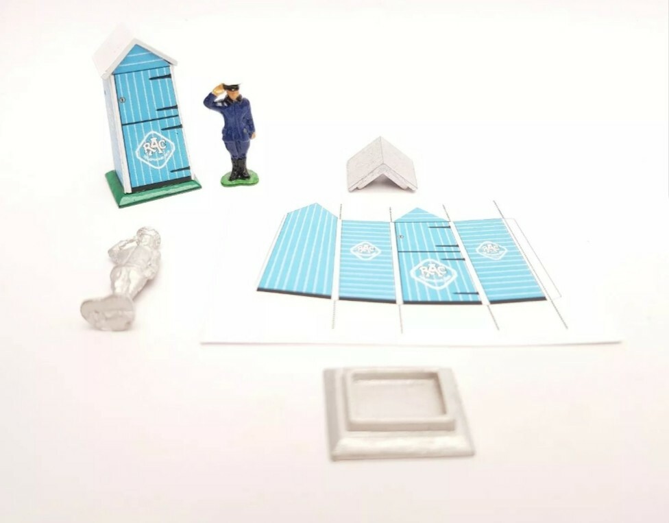 OO GAUGE 1930s - 1940s RAC BOX & PATROL MAN 1/76 4MM METAL & CARD MODEL ...