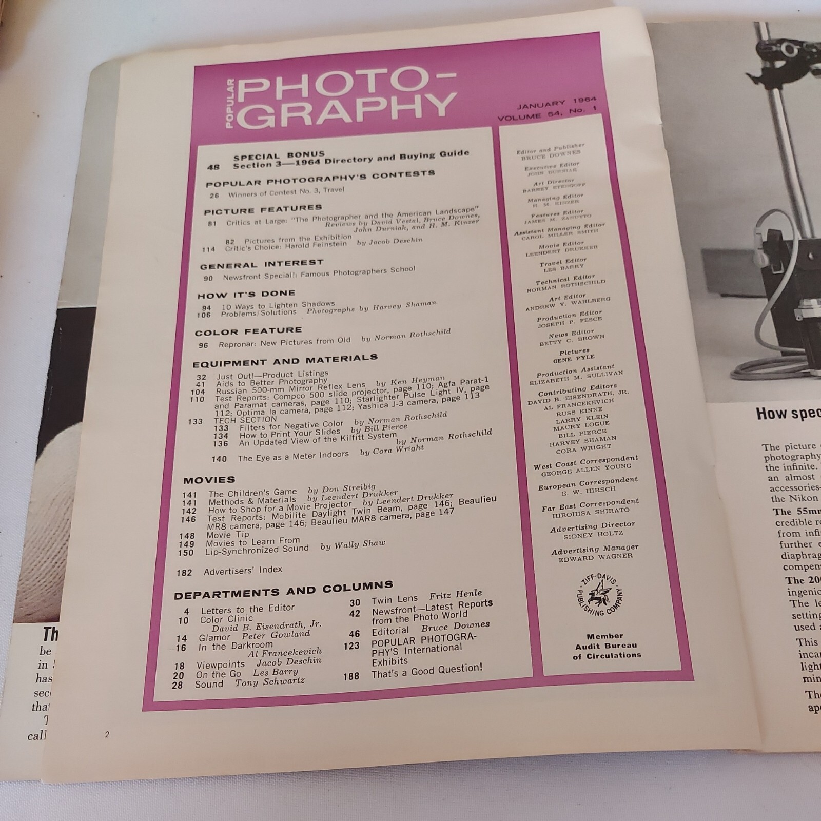 1964 January, Popular Photography Magazine, Make New Slides From Old ...