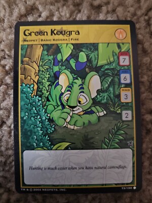 Neopets TCG - Green Kougra 73/100 - Mystery Island Wizards | eBay