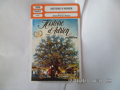 CARTE FICHE CINEMA 1980 HISTOIRE D'ADRIEN Bertrand Sautereau Serge ...