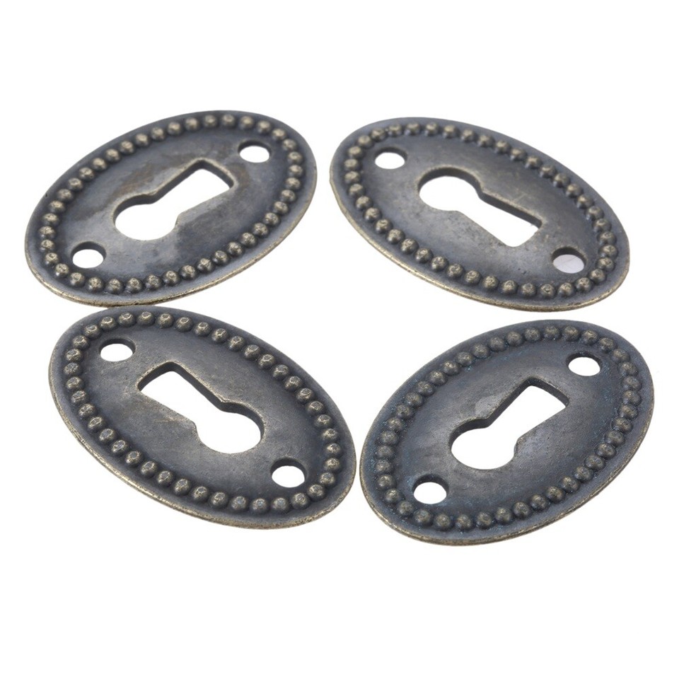 2/10/20Pcs Antique Bronze Keyhole Cover Carved Hollow Connectors ...