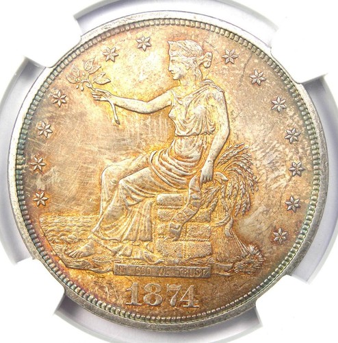 1874-P Trade Silver Dollar T$1 Coin (1874) - NGC Uncirculated Detail ...