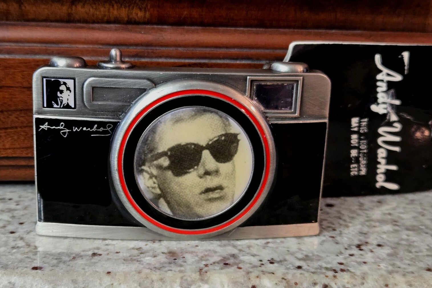 RARE NEW NWT 1990s ANDY WARHOL CAMERA BELT BUCKLE AVA… - Gem