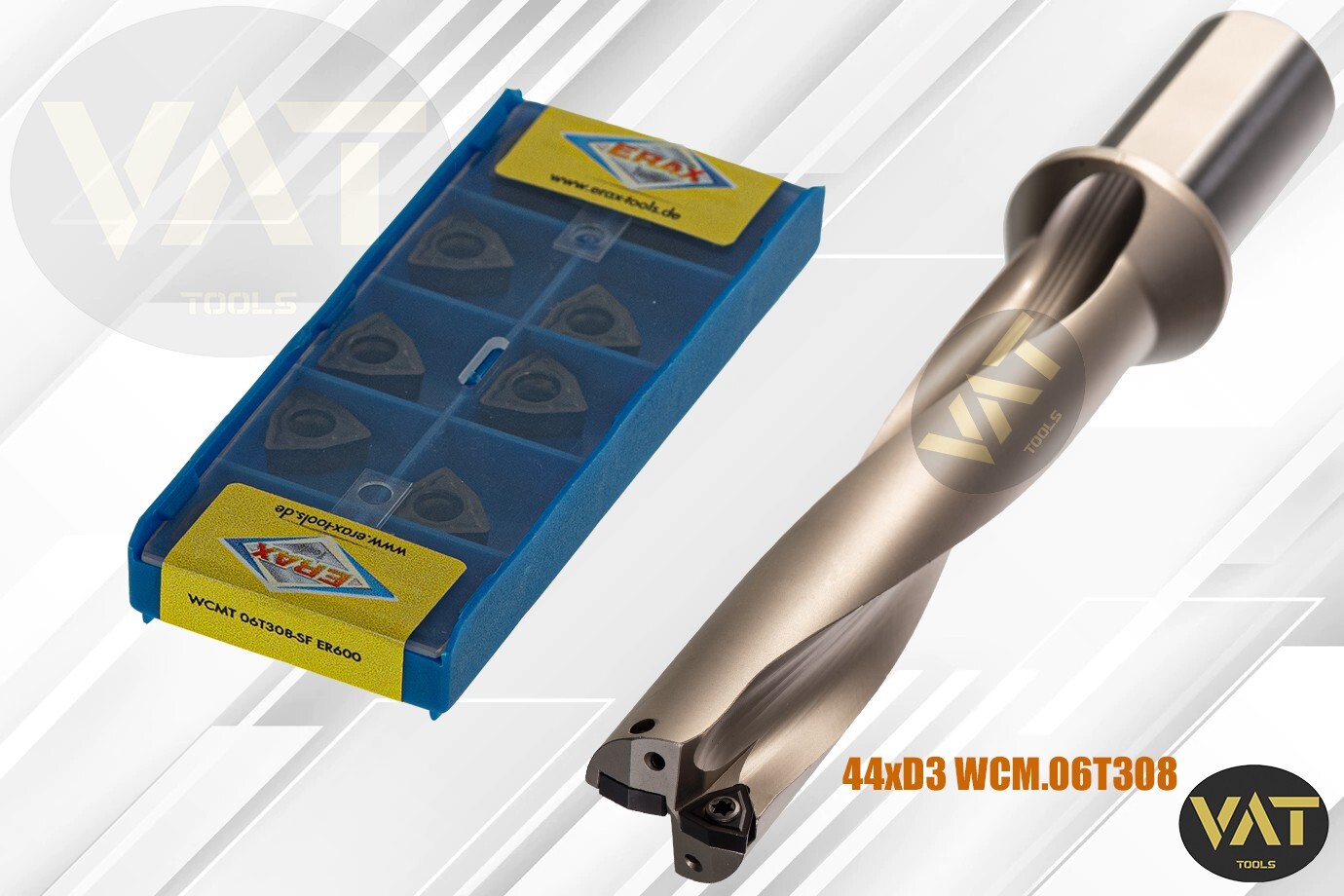 10x WCMT06T308-SF ER600 + D=44xD3 Fully Drill/Insert Drill New | eBay ...