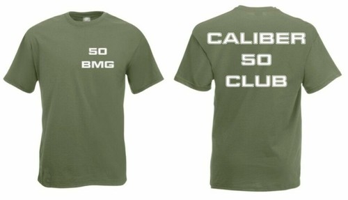 50 BMG Calibro 50 Squadra Cal.50 T-Shirt 3-5XL Schütze Sniper Gunner ...