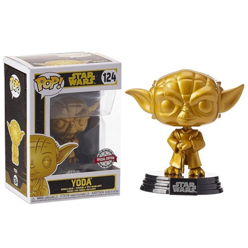 Star Wars Funko POP 4 Inch Vinyl Figure | Metallic Gold Yoda ...