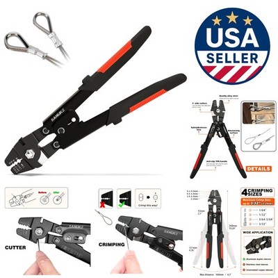 Heavy Duty Crimping Tool for Versatile Wire Rope & Dog Leash ...