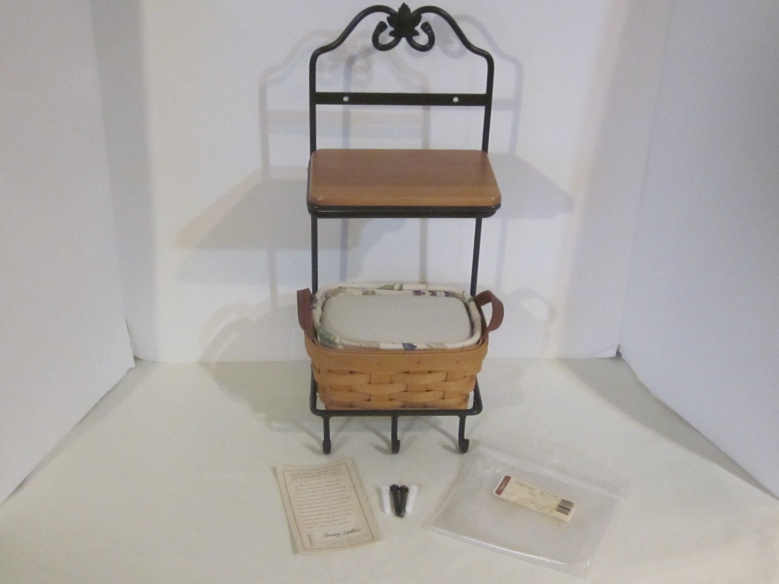 Longaberger WROUGHT IRON STACK RACK + 1 BASKET Combo + 1 WC WARM BROWN ...