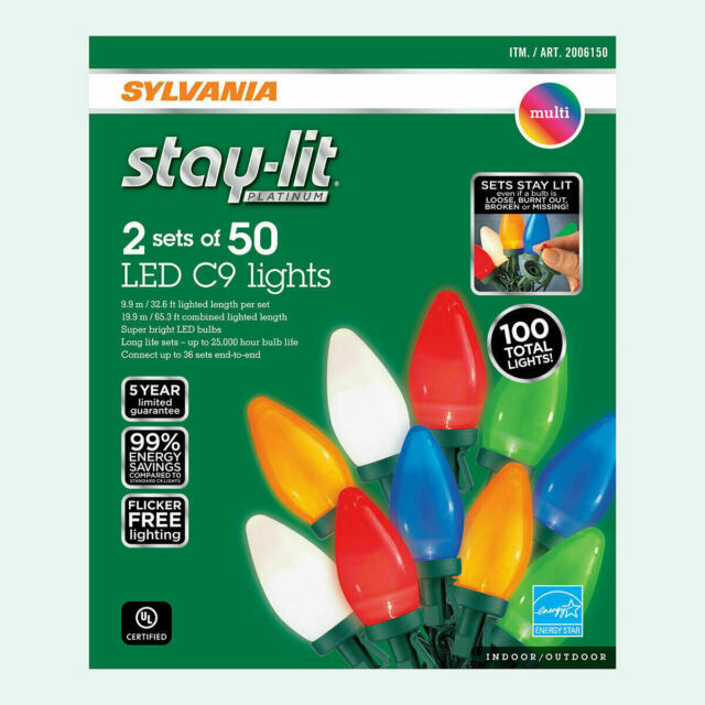 Sylvania LED C9 String Lights - 50 Pieces for sale online | eBay