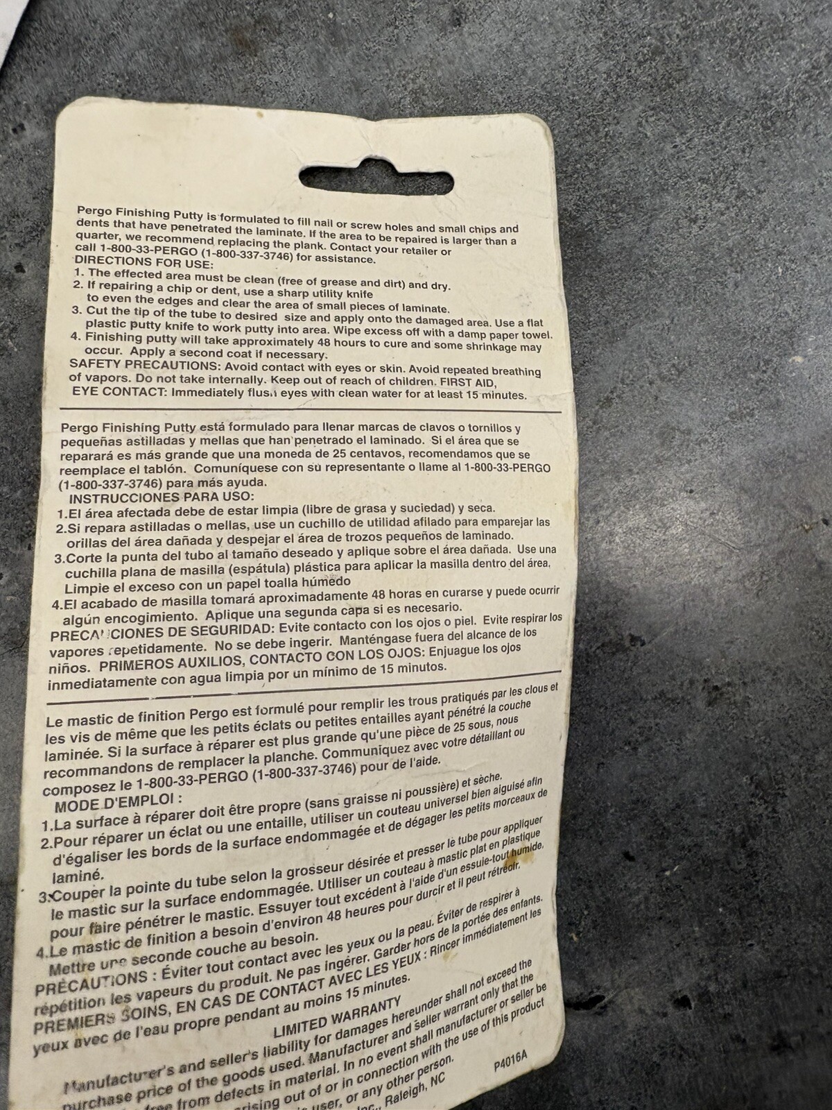 Pergo Simple Solutions Finishing Putty Laminate Repair Color #45627 ...