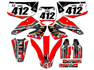 2000-2001 CR 250 R PODIUM Red Senge Graphics Kit Compatible with Honda ...