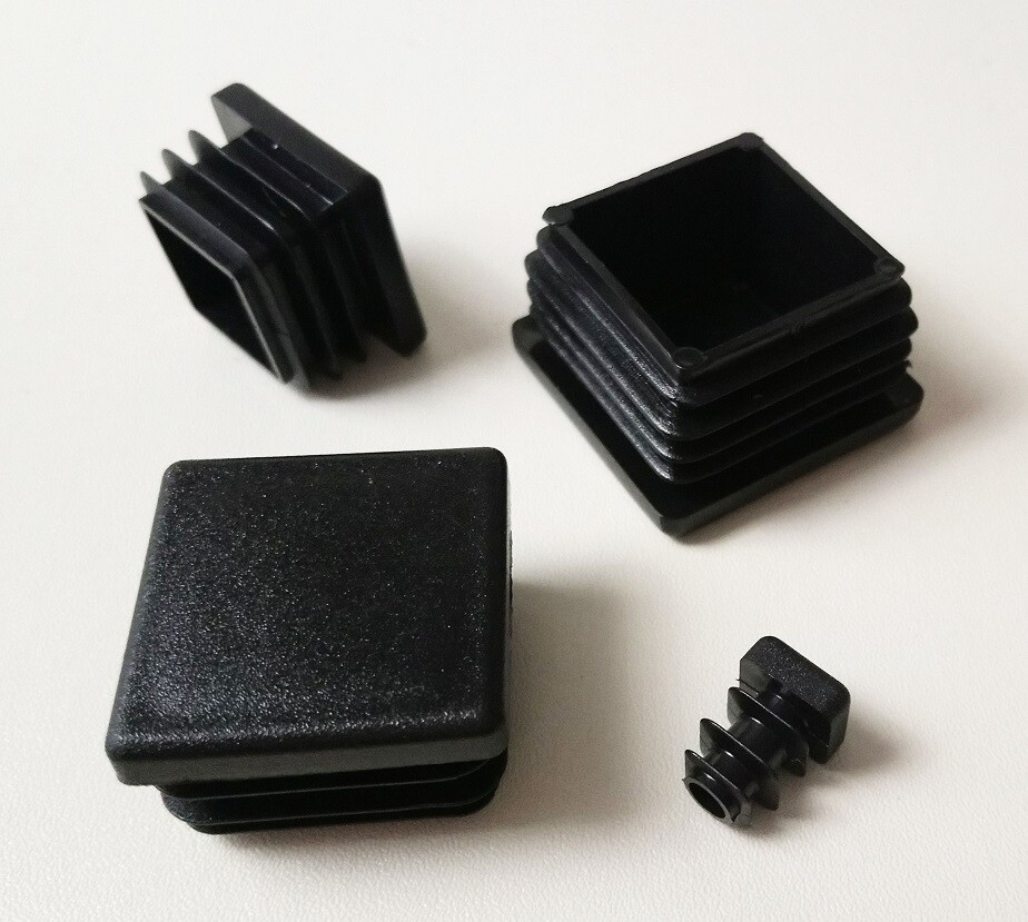 Square Plastic End Caps Blanking Plugs Tube/ Box Section Inserts /Black ...