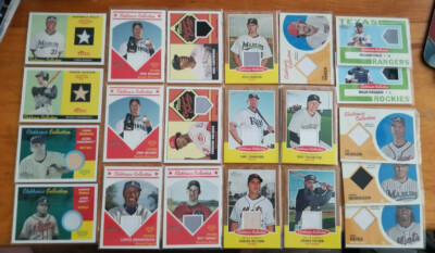 2006-2022 Topps Heritage Clubhouse Relics Bat Jersey you pick choice | eBay