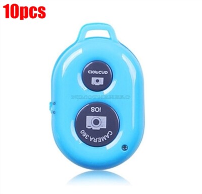 10Pcs Wireless Bluetooth Remote Camera/Phone Control Blue Self-Timer ...
