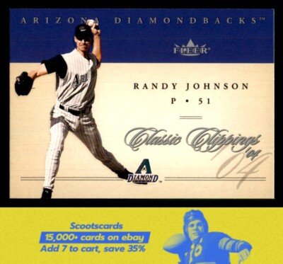 2004 Fleer Classic Clippings Randy Johnson #25 Arizona Diamondbacks | eBay