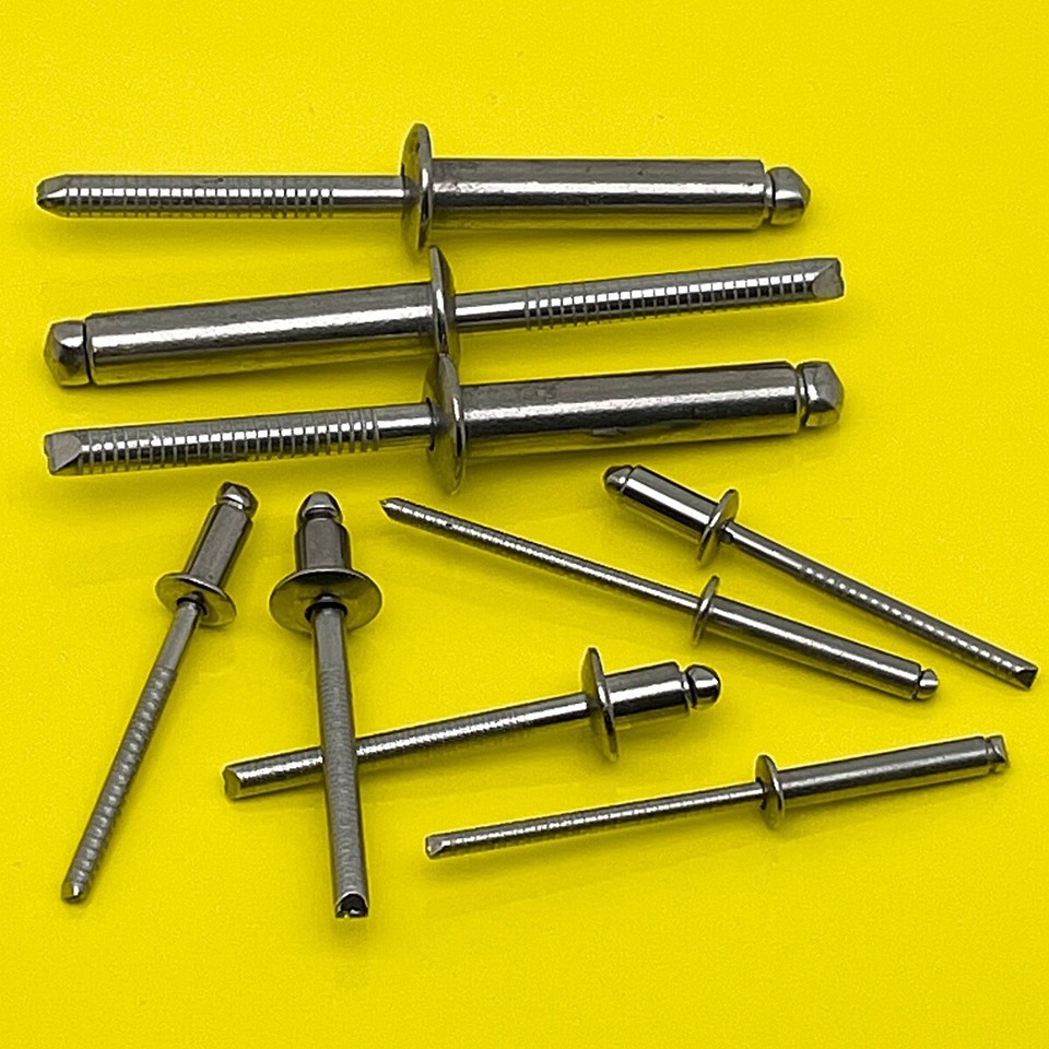 BLINDNIETEN EDELSTAHL POPNIETEN FLACHKOPF 2,4-6,4mm NIETEN A2 ISO 15983 ...