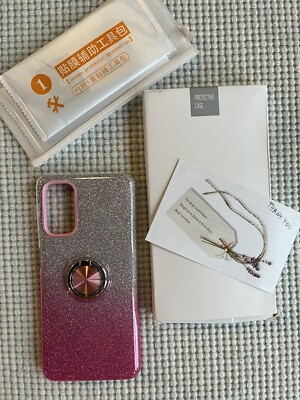 Phone Case for Galaxy SX-A13-5G Pink/Silver Glitter with screen ...