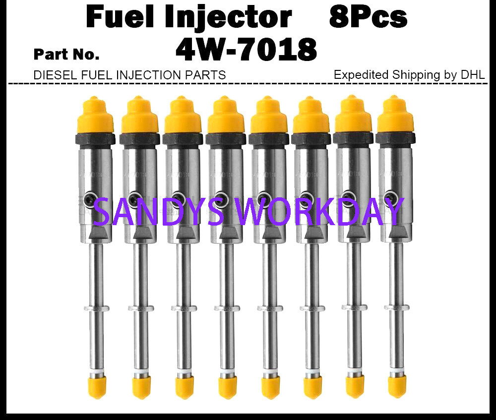 Fit Caterpillar 3408 8x Fuel Injector 4W7018 3408B 988B 988F 631D 631E ...