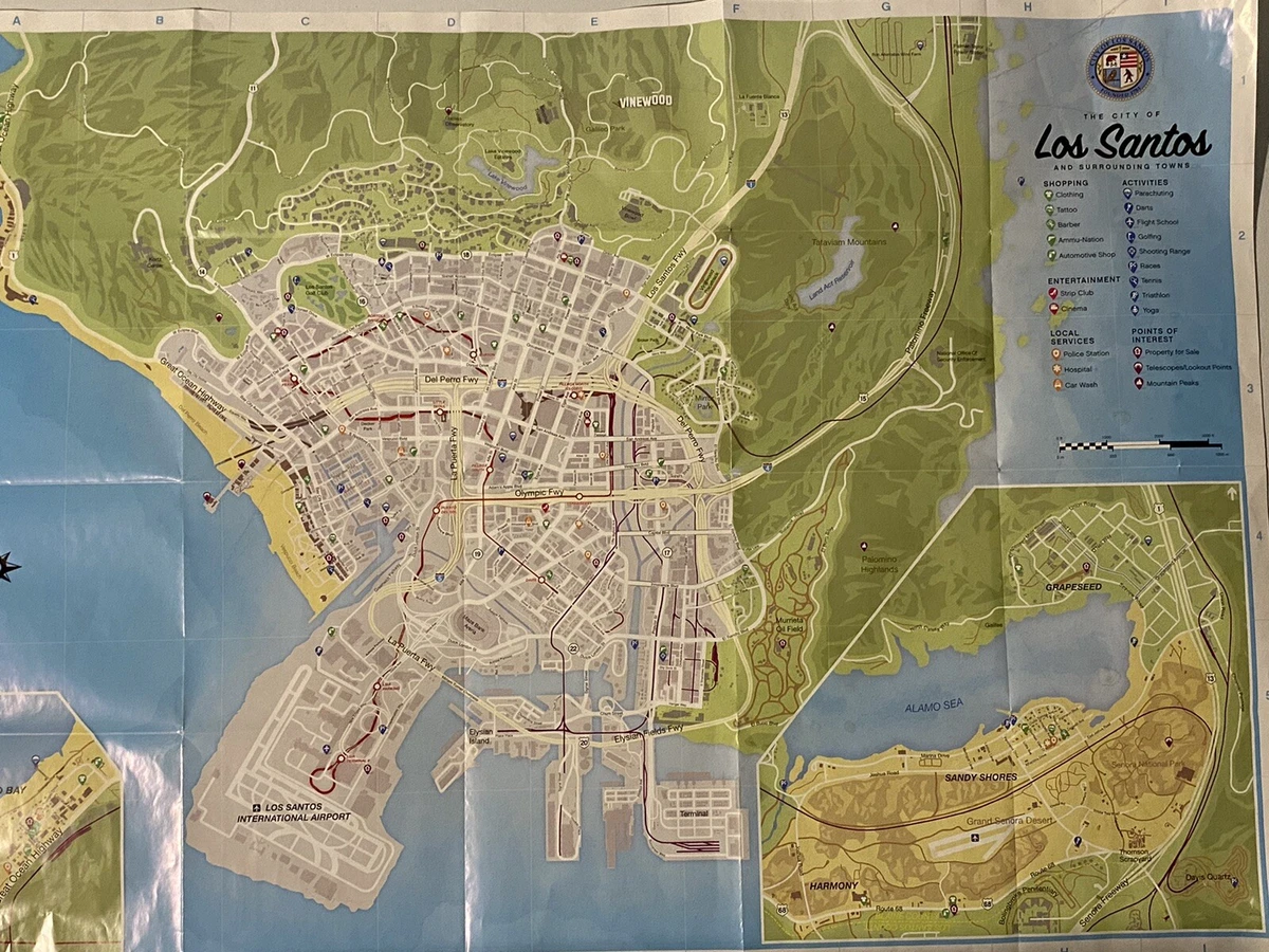 Grand Theft Auto 5 Detailed Map