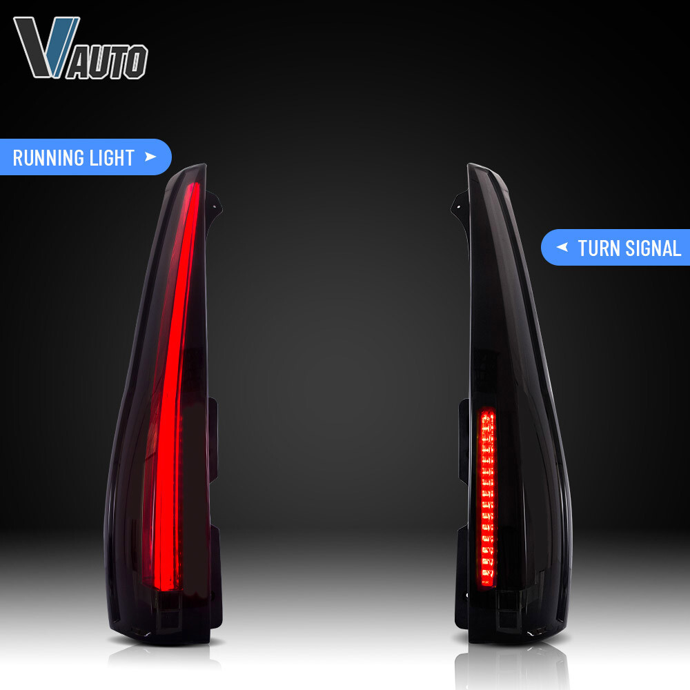 Pair LED Smoked Black Tail Light For 2007-2014 Cadillac Escalade/ESV ...