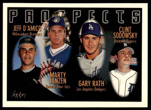 1996 Topps. Jeff D'Amico/Marty Janzen/Gary Rath/Clint Sodowsky Baseball ...