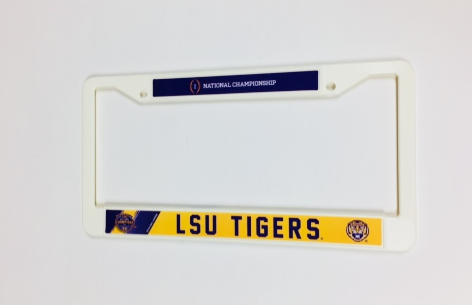LSU Tigers 2019 National Champions License Plate Frame 6x12 inches Free ...