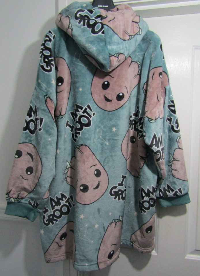 PRIMARK MARVEL GROOT SNUDDIE COSY FLEECE HOODED BLANKET DRESSING GOWN ...