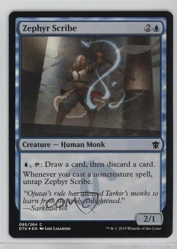 2015 Magic: The Gathering - Dragons of Tarkir Foil Zephyr Scribe #085 ...