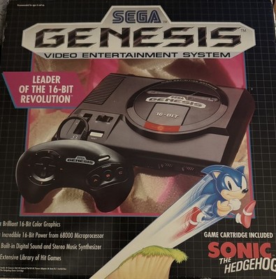 1991 Sega Genesis #1601 Console With Box, With Not For Resale Sonic The ...