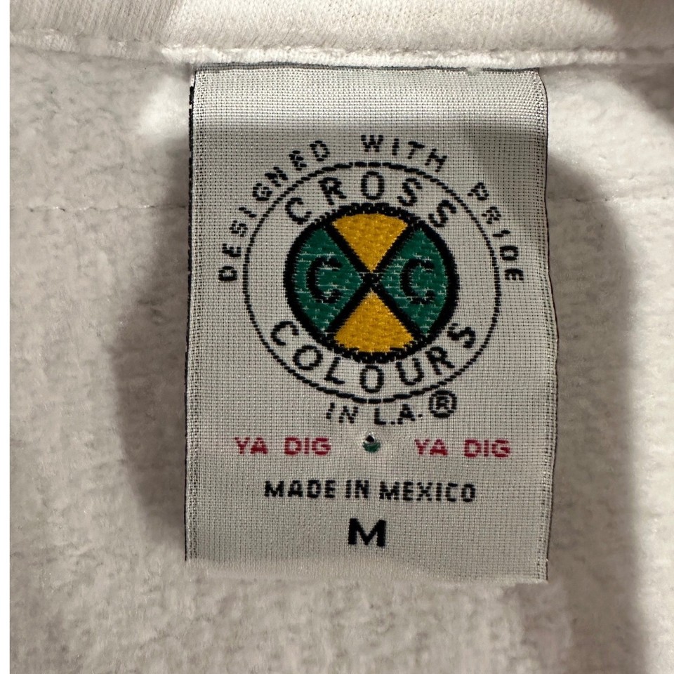 Cross Colours Boyz N The Hood 30th Anniversary White Cropped Sweatshirt ...