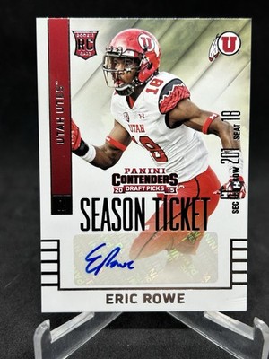 2015 Contenders Eric Rowe RC Autograph #251 Utah Utes Steelers Patriots ...