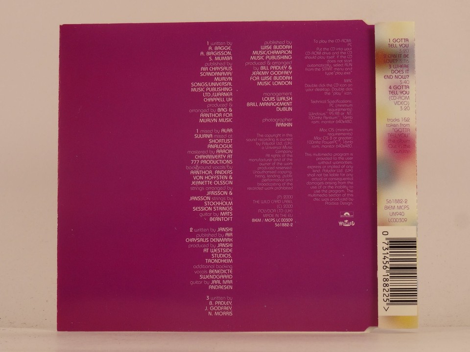 SAMANTHA MUMBA GOTTA TELL YOU (H17) 4 Track CD Single including Picture ...