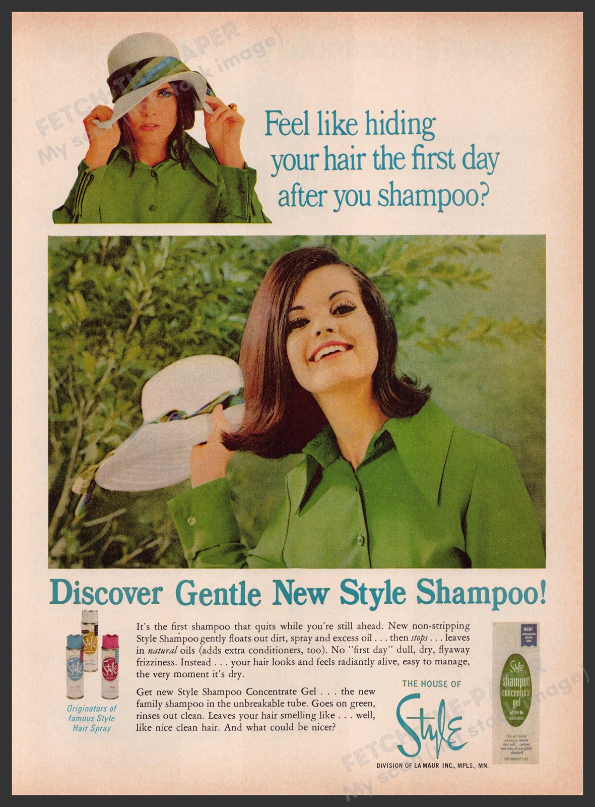 Style Shampoo Concentrate Gel Hair 1960s Print Advertisement Ad 1969 | eBay