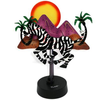 Fredrick Prescott 'Run, Zebra, Run' Resin Kinetic Sculpture, 10" x 12 ...