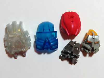 Lego Bionicle Head Face Mask Lot Kanohi Blue, Avohkii Glitter, Rahkshi ...