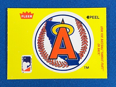 1986 Fleer California Angels Baseball Card Logo Sticker SET BREAK | eBay