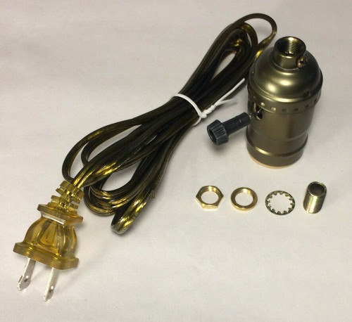 Vintage Table Lamp Rewiring Kit, Antique Brass 3-Way Socket, Antique ...